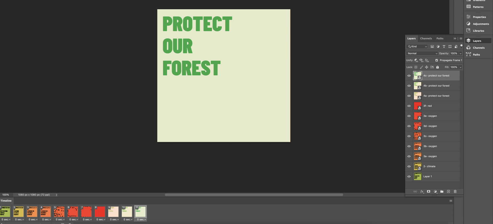 Sustainable campaigns & animated GIF - Demelza Design
